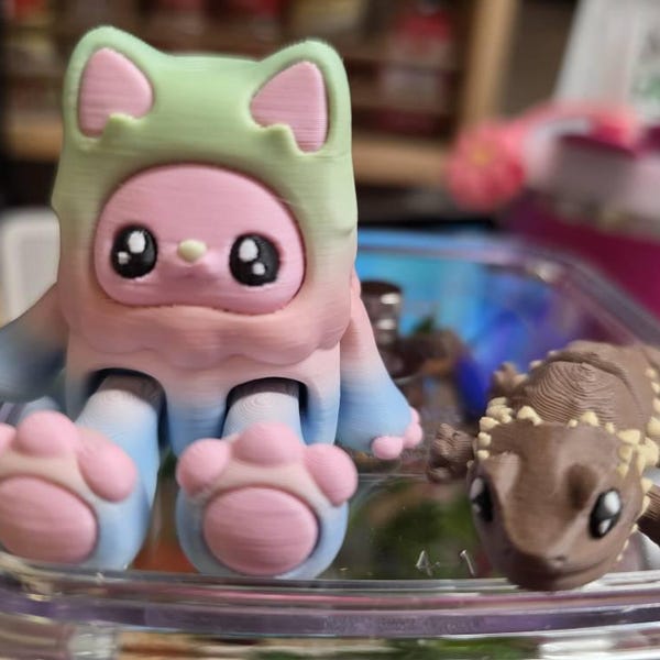 3D Printed Saber-tooth Tiger - Realistic Articulated Customizable Flexi ...