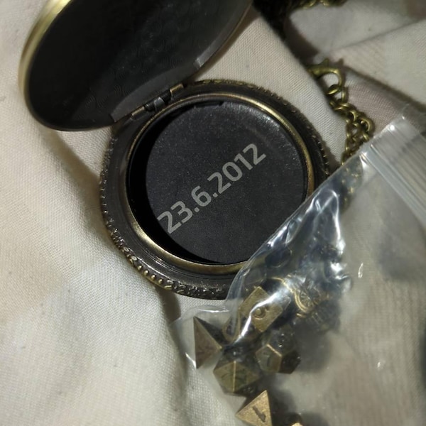 Custom Pocket Watch Dice Tray - Roman Style Pocket Watch Shell, Metal ...