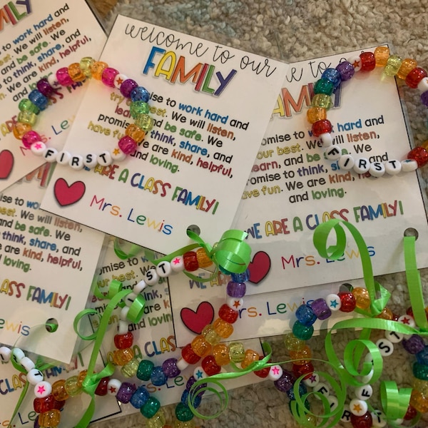Grade Level Bracelets, School Bracelets, Teacher Bracelet, Student Gift ...