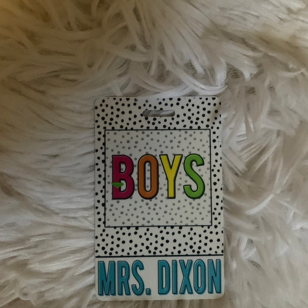 Boho Brights Theme Classroom Hall Passes for Teachers, Personalized ...