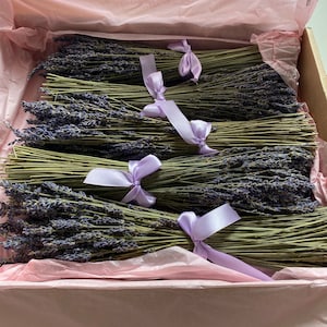 Dried Rose & Lavender Bouquet Everlasting Flower Arrangement Bridesmaid ...