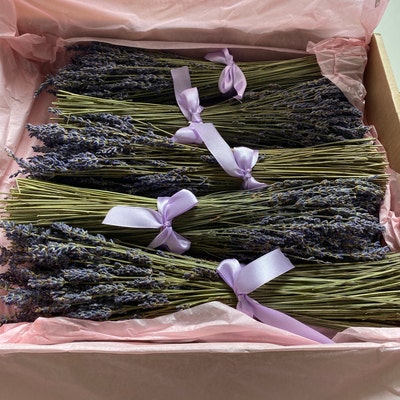 Dried Rose & Lavender Bouquet Everlasting Flower Arrangement Bridesmaid ...