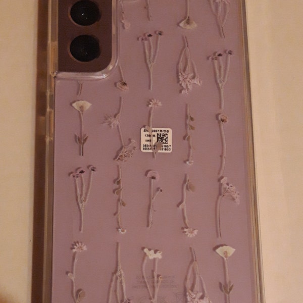 Purple Wild Pressed Flower Print Phone Case for iPhone 17 Air 16e 15 14 ...