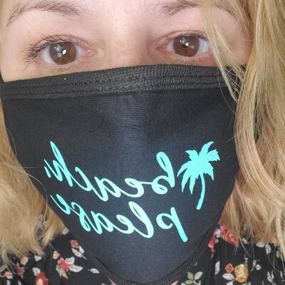 VACATION / Girls Trip Cotton-poly Face Mask, Lightweight Mask, Fabric ...