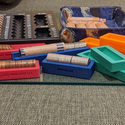 3D Printed Quarter Rolling/hunting Tray Kit Coin Sorter Coin Counter ...