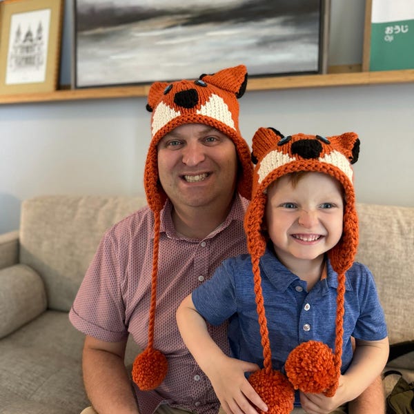 Adult Hand Knit “becky” and “wrath of Becky” Fox Hat - Etsy