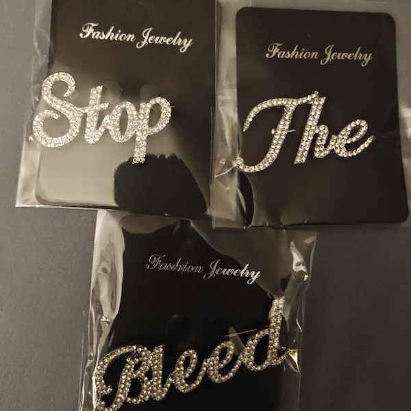 Handmade Bling-bling Stones Name Pins,personalised Script Letters Lapel ...