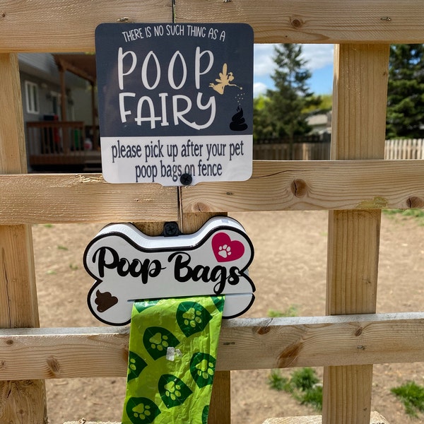 Pet Yard Sign | No Such Thing as a Poop Fairy Lawn Sign | Pick up After ...