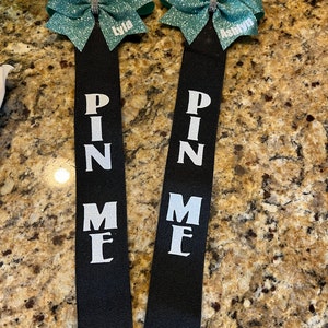 Pin Me Ribbon Pin Me Cheer Pin Me Bag Tag - Etsy