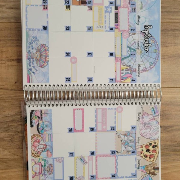 Monthly Amusement Park Printable Planner Stickers: Made to Fit the ...