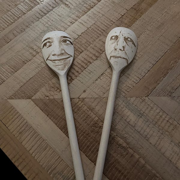 Any Face (facial Features) Engraved on a Spoon- Novelty Gift, Fun ...