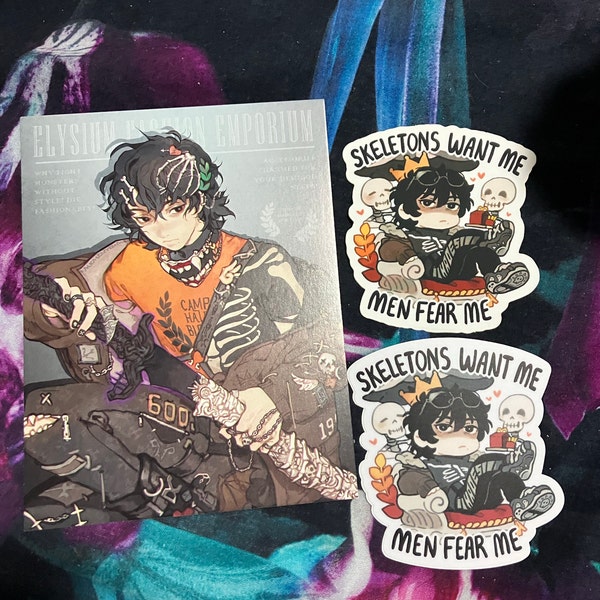 Percy Jackson - Nico Di Angelo Skeleton Sticker - Etsy