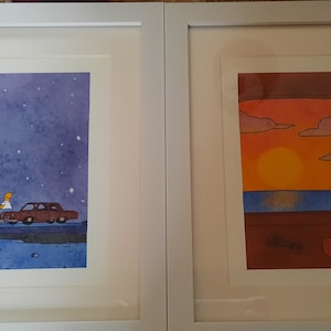 The Simpsons Mother Simpson Watercolour Print, Scenic Simpsons, Homer ...