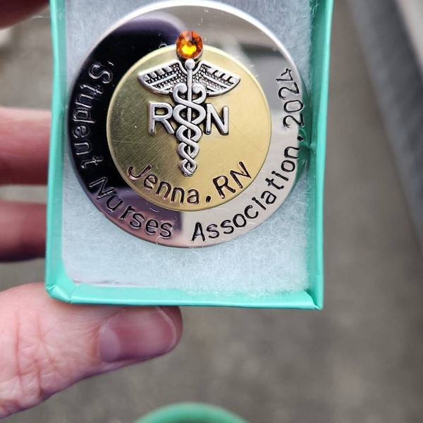 Personalized Nursing Pin/customized Nurse Pin/lpn BSN RN Nurse Pin ...