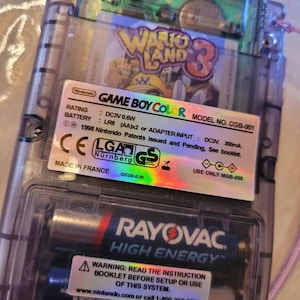 Gameboy Color Holographic Inverted Back Sticker - Etsy