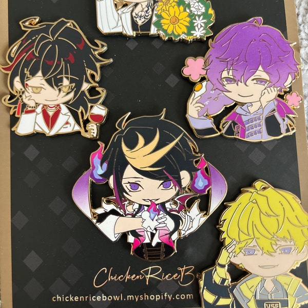 Vtuber Hard Enamel Pins - Luxiem Noctyx Luca Vox Ike Mysta Shu Sonny ...