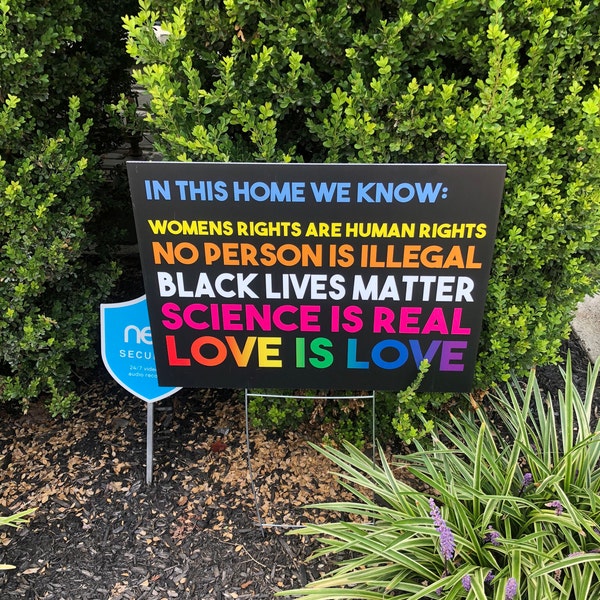 Love is Love YARD SIGN: Black Lives Matter, LGBTQ, Women’s Rights ...