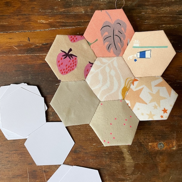 Hive Paper Pieces - 1" HEXAGONS - English Paper Piecing Quilt Hexies ...