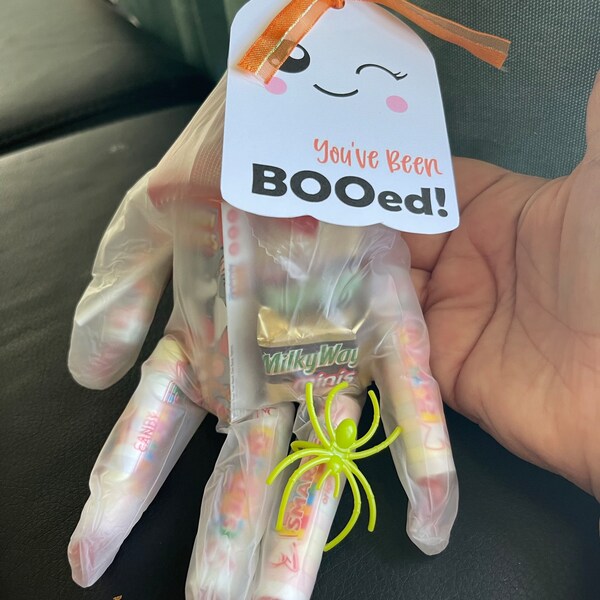 PRINTABLE You've Been Booed! Happy Halloween! Cute Ghost Gift Tag ...
