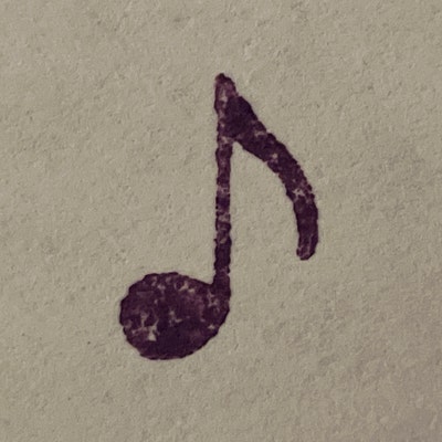 Musical Note Rubber Stamp - Etsy
