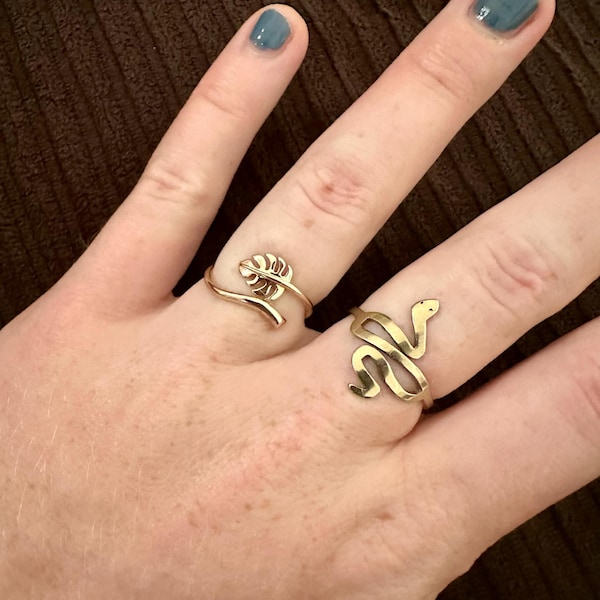 Bronze Monstera Leaf Ring - Adjustable Size - Brand New - Houseplant Jewelry - Etsy