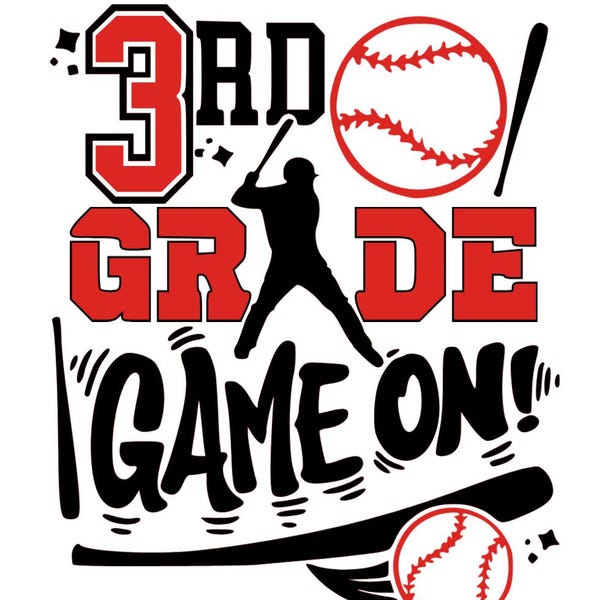 Back to School Bundle SVG Baseball Game On! Kindergarten to 6th Grade ...