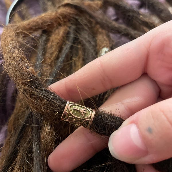 Amethyst Crystal Hair Wrap Extension. Purple & Silver Fairy Lock Dread ...