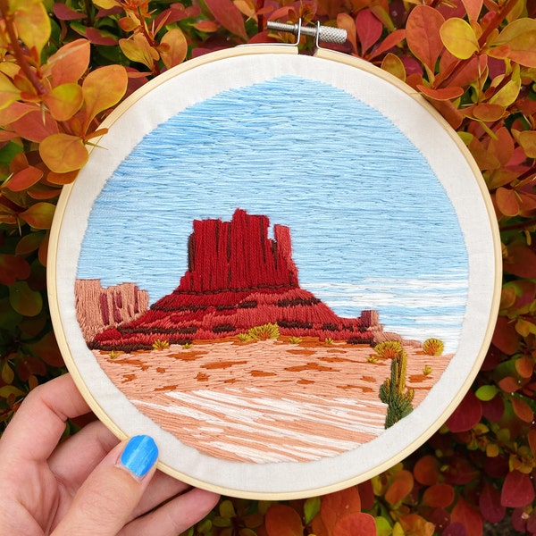Arizona Embroidery Pattern Pdf Beginner Embroidery Desert Arizona ...