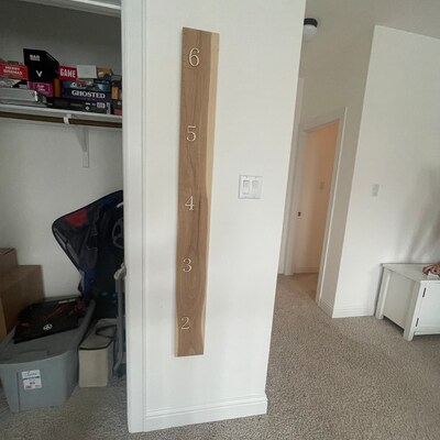 Natural Growth Chart Ruler 3D, Wooden Measuring Stick for Kids, Giant ...