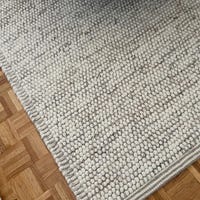 Cozy Beige Wool Rug With Custom Options - Handwoven Chunky Loop Style ...