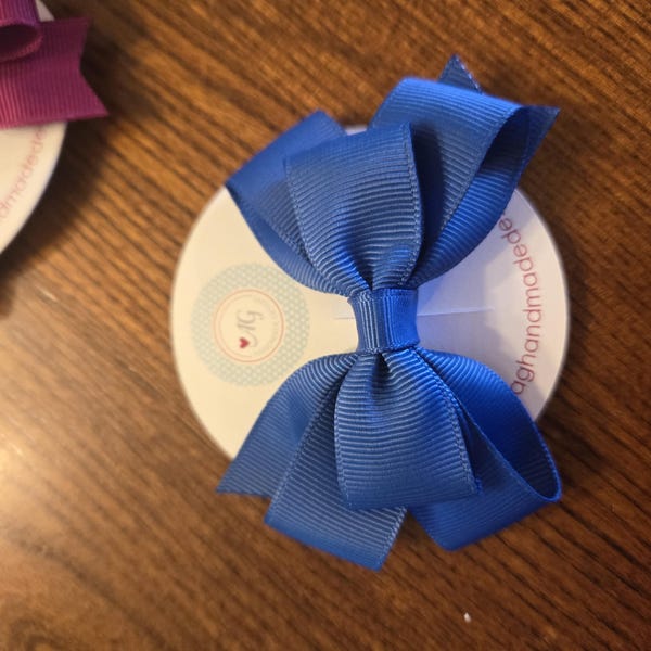 Classic Back to School Hair Bows, Uniform Hair Bow, Navy Hair Bow, Red ...