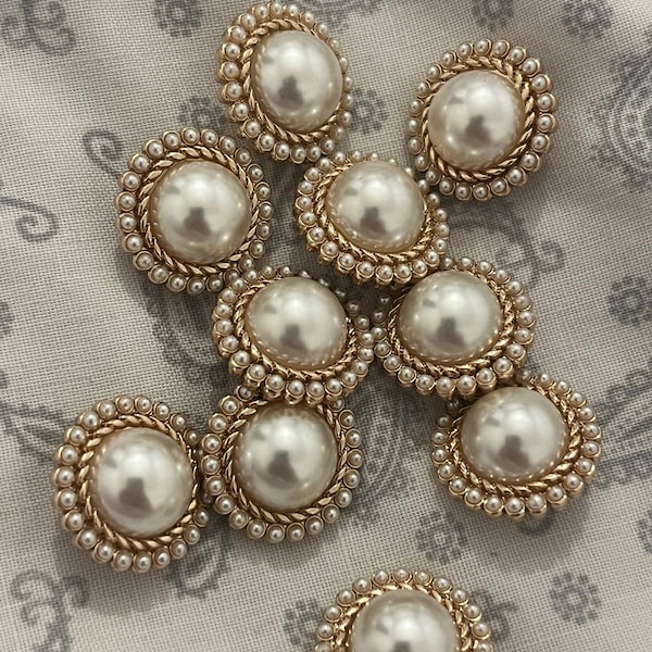 2/6/10pcs Stitching Resin Eyeball Metal Buttons Flat Plain Plane Gold ...