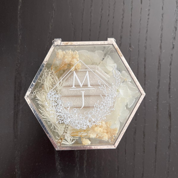 Modern Ring Box Geometric Wedding Table Centerpiece Home Decor Stained ...