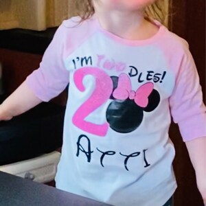 Personalized Im Twodles Minnie Mouse Birthday Shirt 2nd Birthday - Etsy