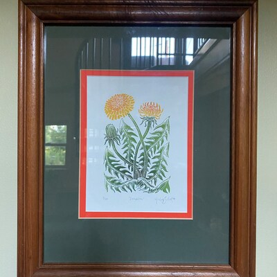 Green Lacewing Mini Linocut Print 4x6 Insect Relief Block Print ...