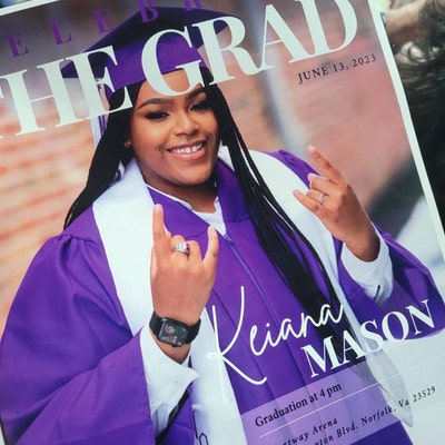 Stunning Graduation Magazine Template Digital Grad Invitation Senior ...