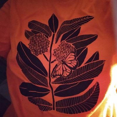 Poppy Flower Crop Top, Screen Printed, Hand Printed, Wildflowers - Etsy