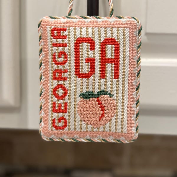 Georgia Peach Stamp Needlepoint Chart PDF - Etsy