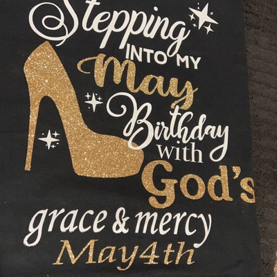 Stepping Into My 58th Birthday With Gods Grace and Mercy Svg, 58 ...