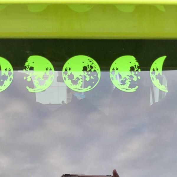 Moon Cycle Car Decal, Lunar Cycle, Astronomy Decal, Moon Sticker ...