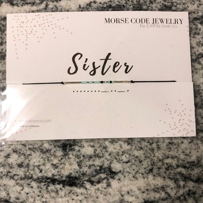 S I S T E R Morse Code Bracelet Sister Bracelet MORSE CODE Jewelry ...