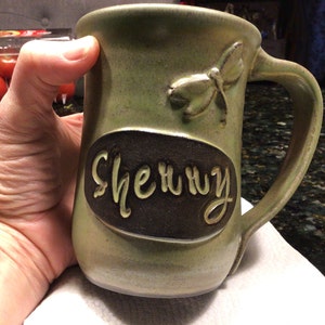 Personalized Pottery Mug With Name, Custom Coffee Cup Made to Order - Etsy