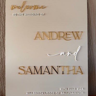 Acrylic Wedding Welcome Sign Wedding Decorations Welcome to Our Wedding ...