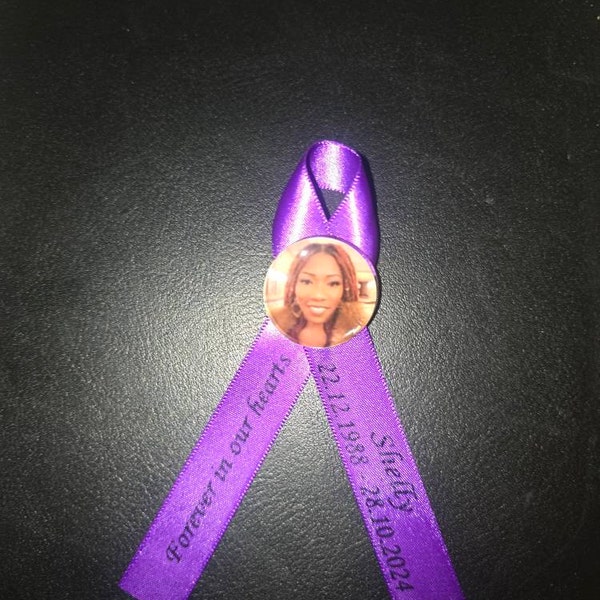 Custom Forever in Our Hearts Ribbon. Any Text Personalised Printed ...