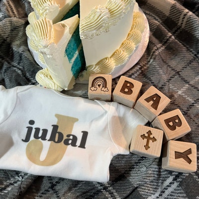Baby Wooden Blocks Pregnancy Announcement Baby Photo Props Custom Wood ...