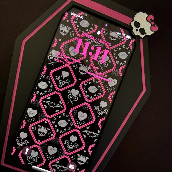 Cute Skullette Coffin Phone Case | Cosplay Accessory | Skull Bat Coffin ...