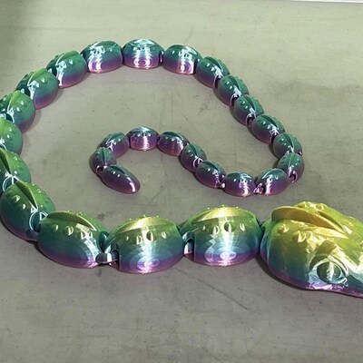 Cinder Snake, 30 Inch Snake, STL Print Files, Articulating Flexi Wiggle ...