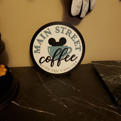 10 Main Street Coffee Sign // Disney-inspired Coffee Decor // Mickey ...