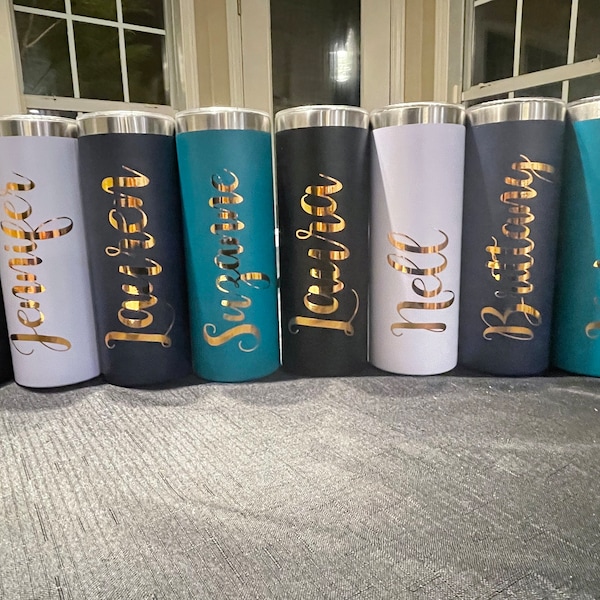 Personalizable Cursive Name Sticker Decals- Tumbler Cup Decal Sticker ...