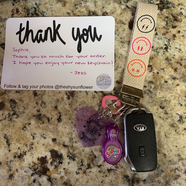 Smile Keychain Wristlet / Key Fob / Smile Keychain / Smiley Face ...